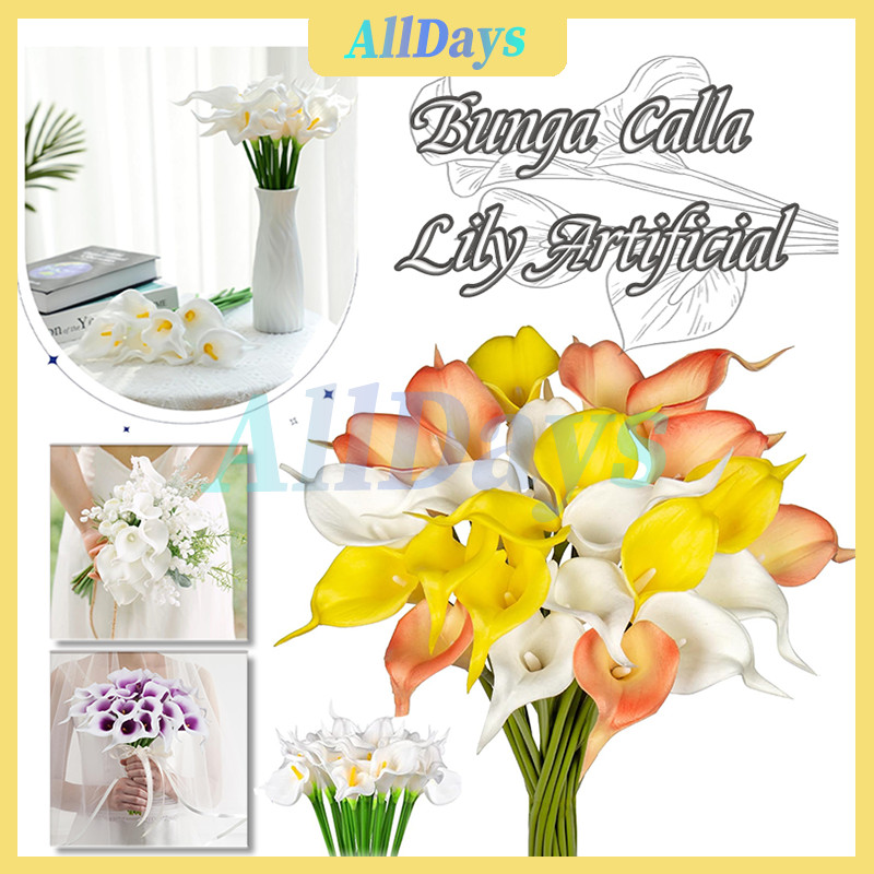 Jual Bunga Lily Hias Tangkai Palsu/Plastik Calla Cala Lili Hias ...