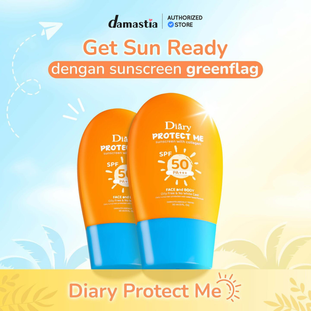 Jual Diary Sunscreen Protect SPF 50 PA+++ - 30ml | Shopee Indonesia