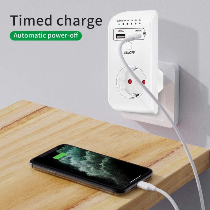 Jual Timer charger HP otomatis mati listrik untuk motor mobil handphone ...