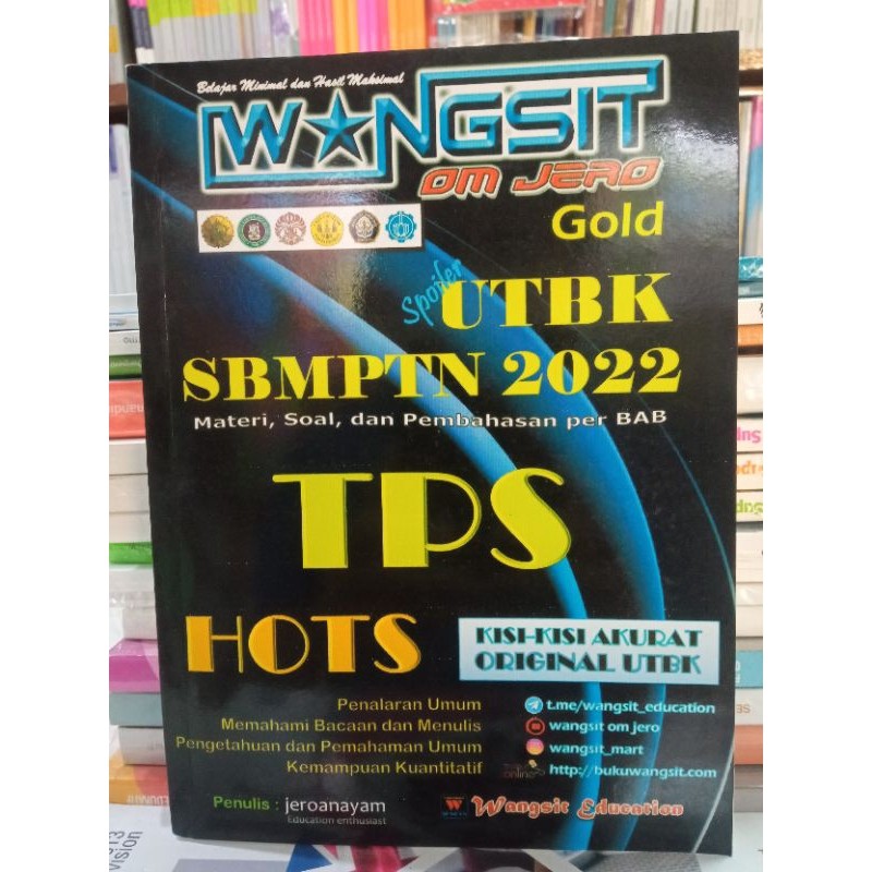 Jual BUKU WANGSIT UTBK TPS GOLD SBMPTN 2022 ORIGINAL | Shopee Indonesia