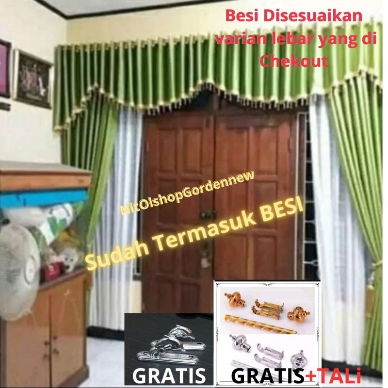 Jual 1 SETT GORDEN PONI M + BATANG GORDEN set gorden pintu tengah Ruang ...