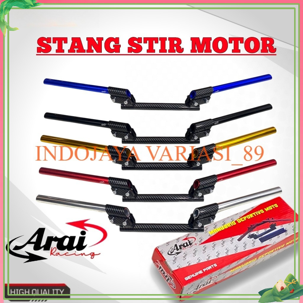 Jual STANG STIR ARAI STANG VARIASI MODEL TRANSFORMES CARBON CNC ...