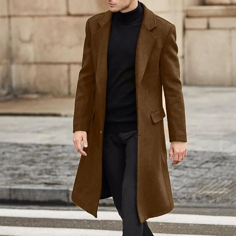 Jual Jas Pria Long Coat Korea Style Cocok Musim Dingin / Long Coat ...