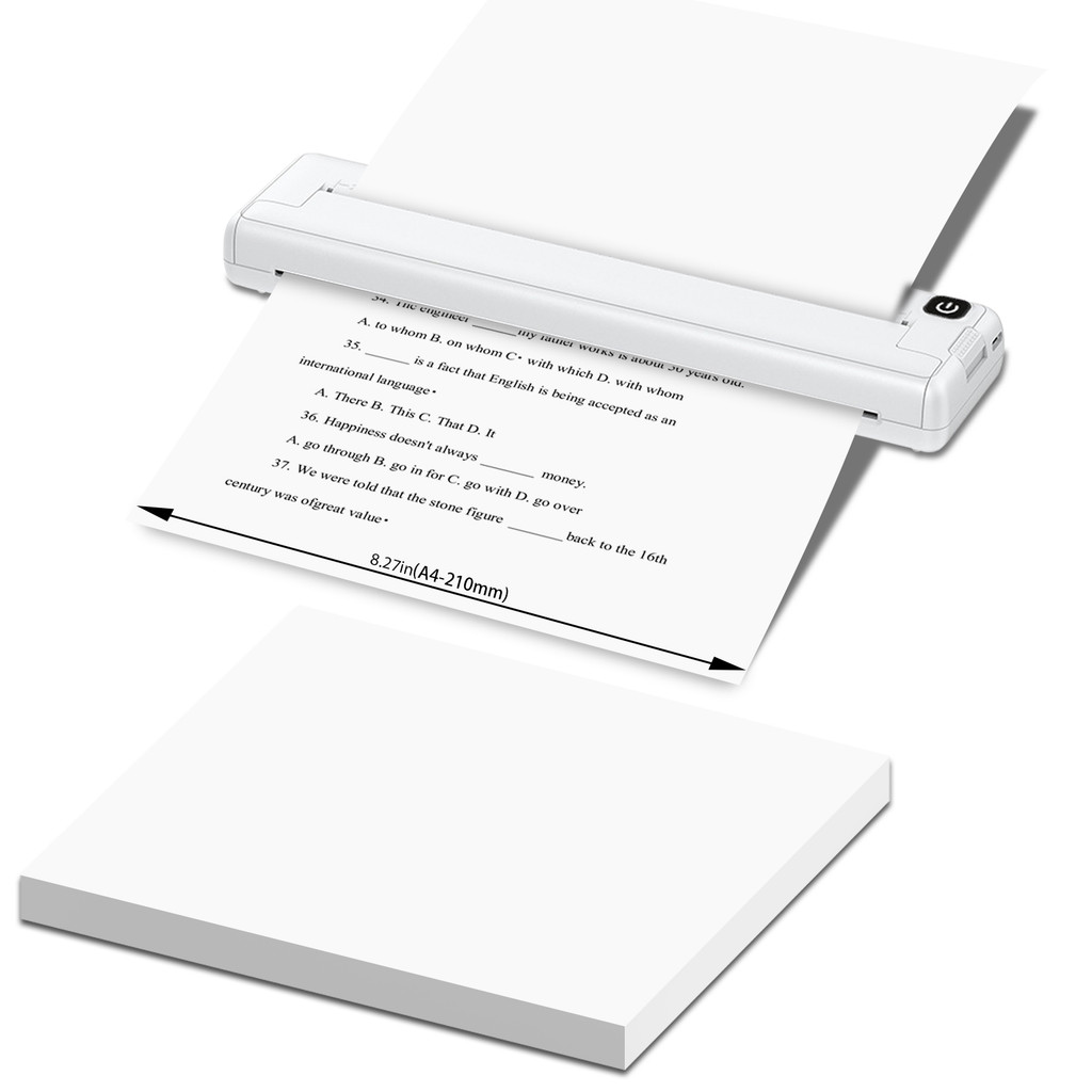 Jual Inkless Wireless A4 Thermal Printer Pocket Photo Document Printer ...