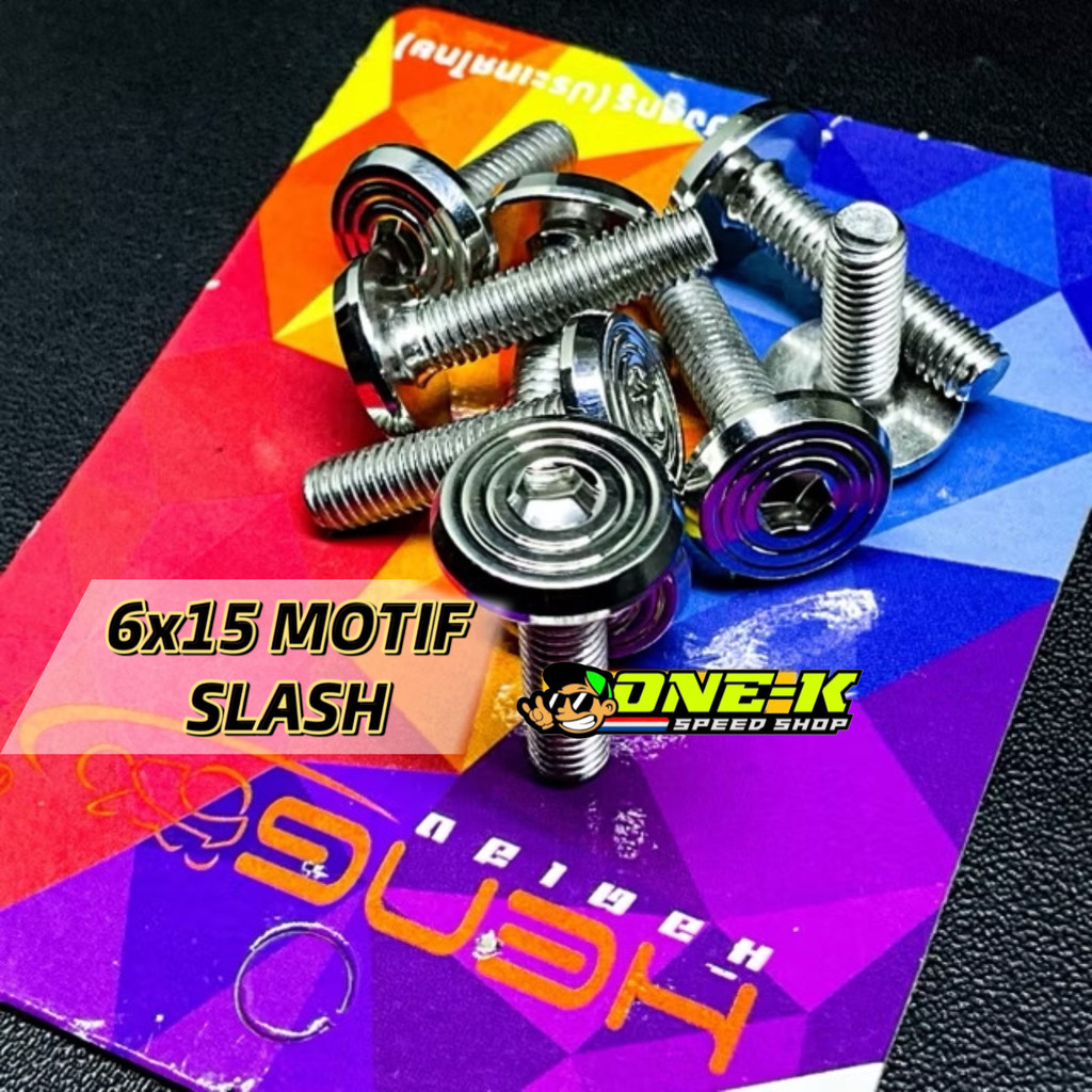 Jual BAUT PROBOLT BAUT M6X15 DRAT 10 PANJANG 1,5 CM MODEL SLASH SPIRAL ...