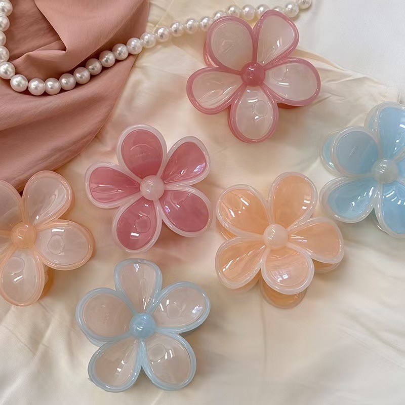 Jual Town Shell - Jelly Ice Cream Flower Korean Hair Claw / Jepit ...