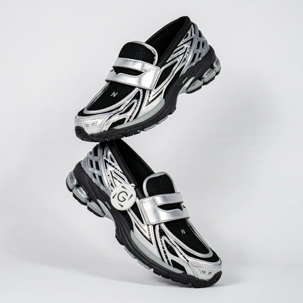 Jual Sepatu NB 1906L Loafers Silver Metallic Black Sneakers Authentic ...
