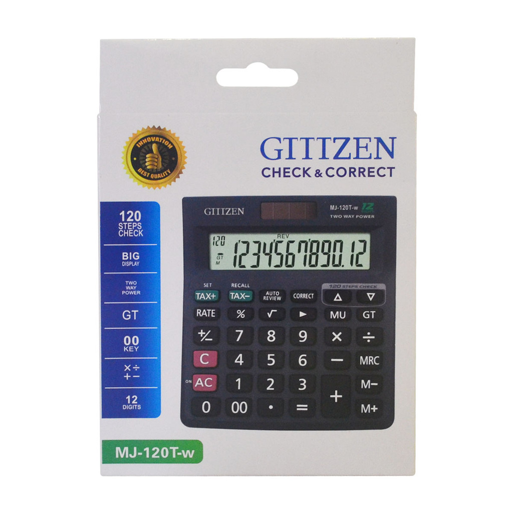 Jual Kalkulator Citizeiv MJ-120T Superior calculator citizeiv MJ 120 T ...