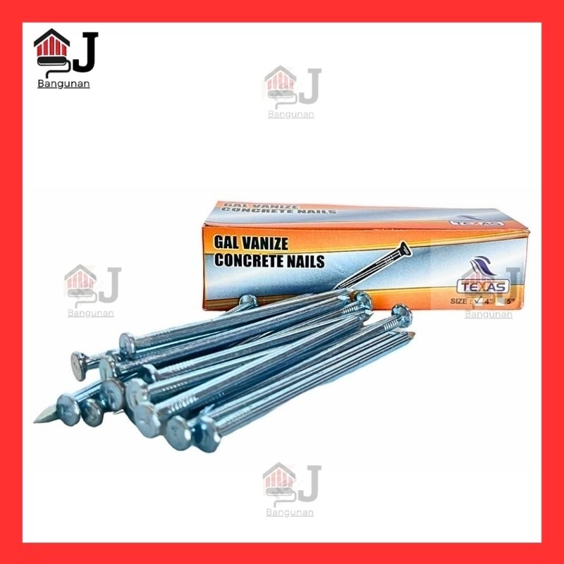 Jual AJB - Paku Cor 4 Inch Paku Beton Paku Putih Baja 1 kotak 1 pack ...