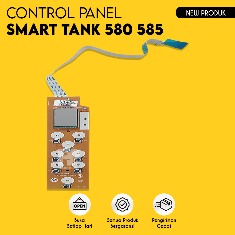 Jual Control Panel Assembly HP 580 585 Original, Tombol Power Switch On ...