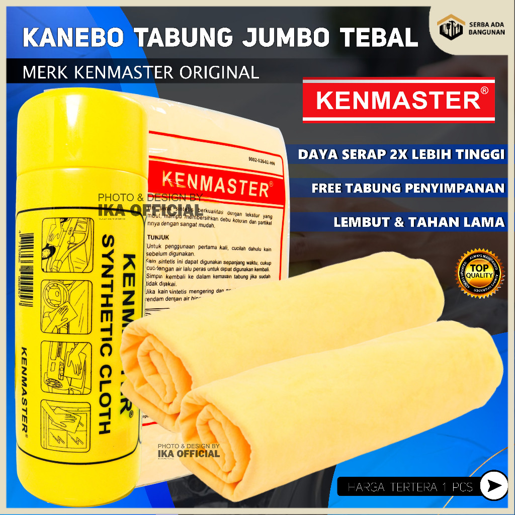Jual SAB Lap Kanebo Kenmaster Chamois Jumbo Super Quality Synthetic Lap ...