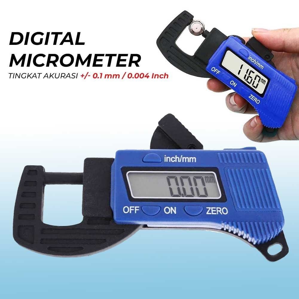 Jual Digital Micrometer Thickness Gauge Caliper Carbon Fiber - TDT25 ...