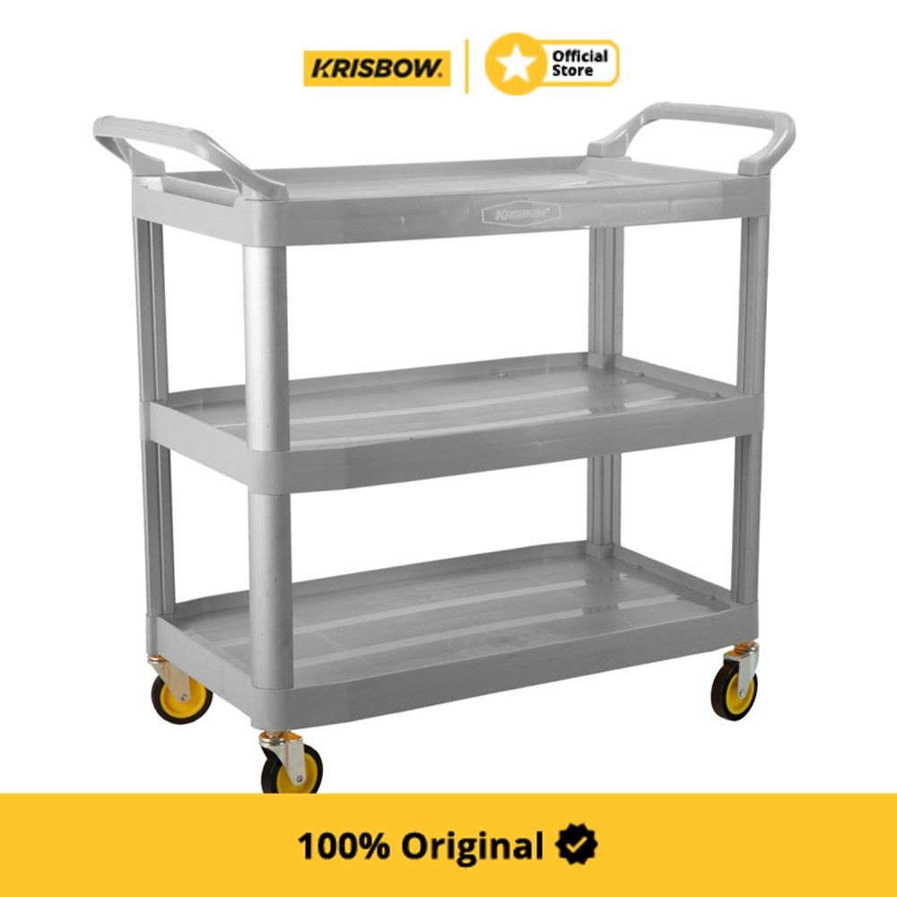 Jual Krisbow Rak Troli Tiga Tingkat - Abu-Abu | Shopee Indonesia