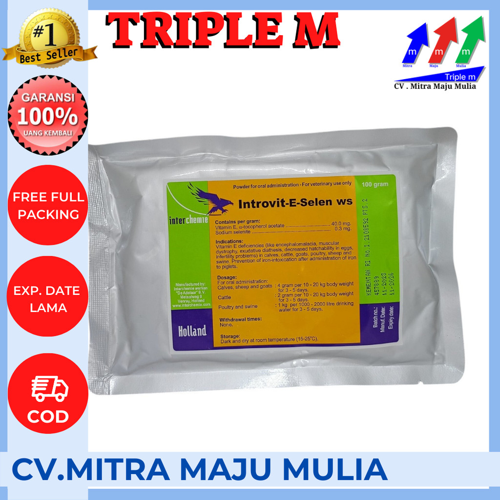 Jual Introvit E selen WS 100gram Vitamin Meningkatkan Fertilitas dan ...