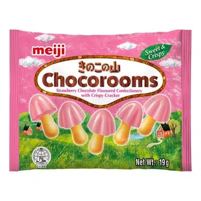 Jual Coklat MEIJI Chocorooms Strawberry Crispy Cracker | Shopee Indonesia