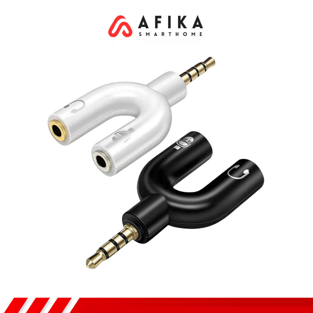 Jual Spliter Splitter Audio Shape U 3.5mm ke Headphone & Mic / Mikrofon ...