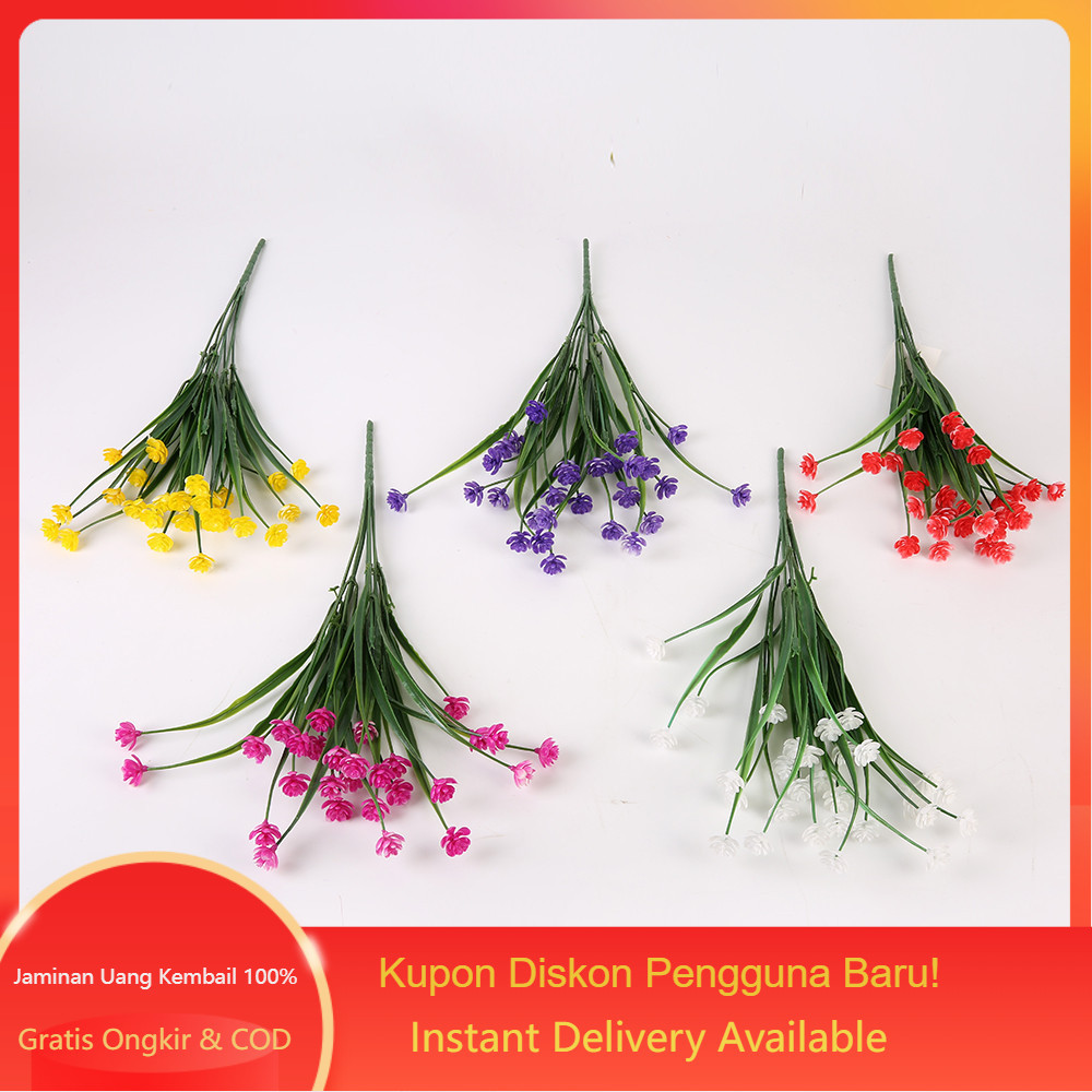 Jual Bunga Rumput Daffodil Artificial Tanaman Lotus Rumput Teki Palsu ...