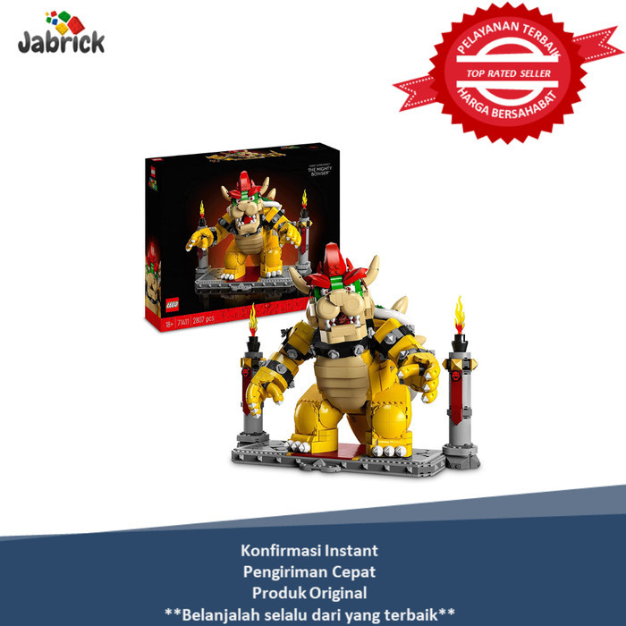 Jual LEGO 71411 Super Mario The Mighty Bowser, 3D Model Building Kit ...