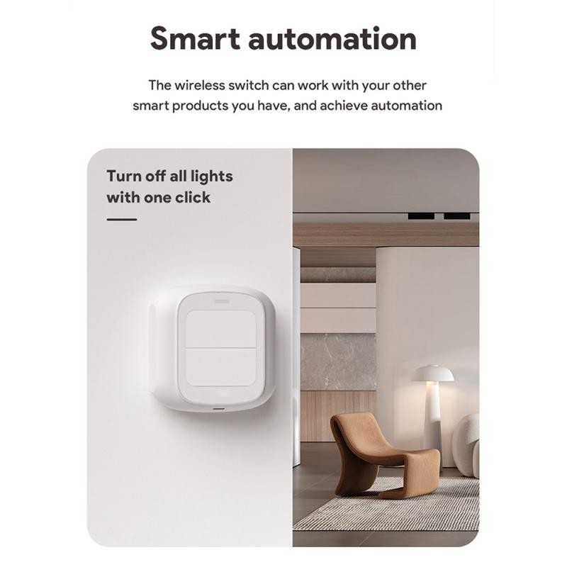 Jual Tuya WiFi Smart Switch 2 Gang 6 Scene Push Button Wall Switch ...