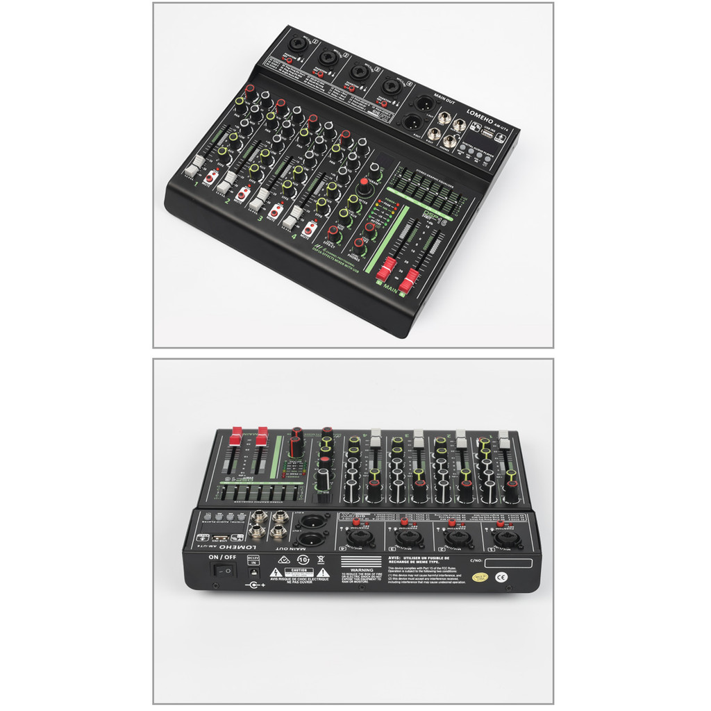 Jual 4 Channel Mono Audio Mixers 7 Band EQ 16 DSP Effect Bluetooth ...