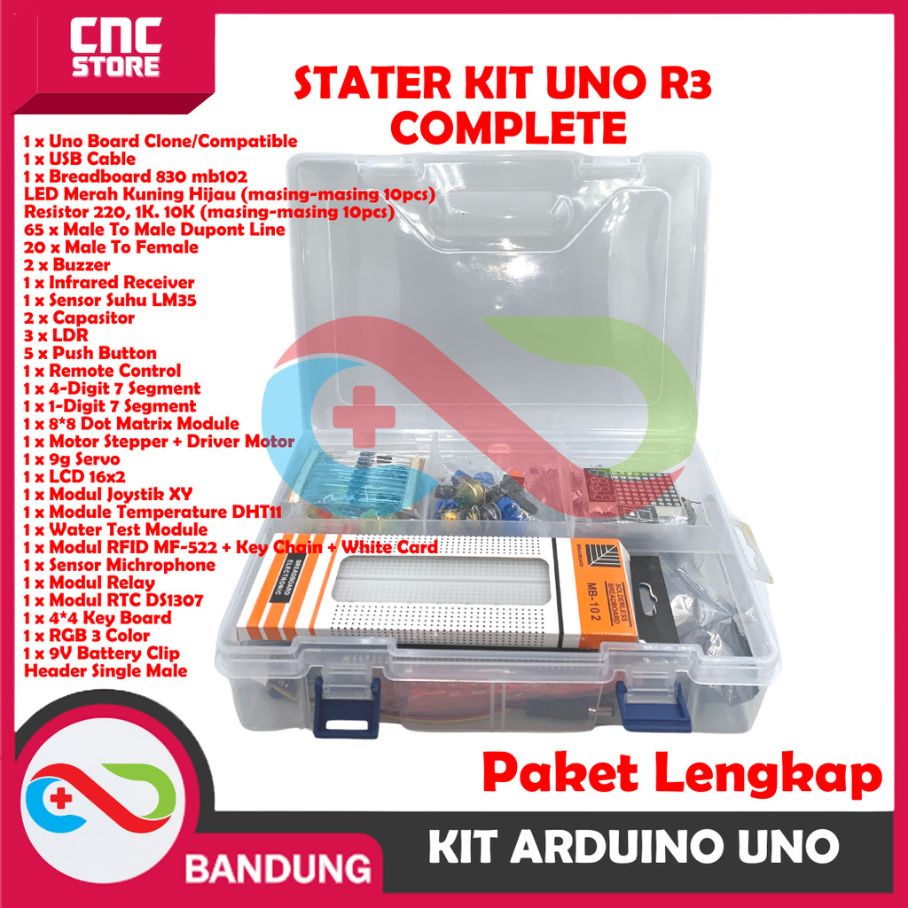 Jual KIT UNO R3 PAKET LENGKAP STARTER KIT | Shopee Indonesia