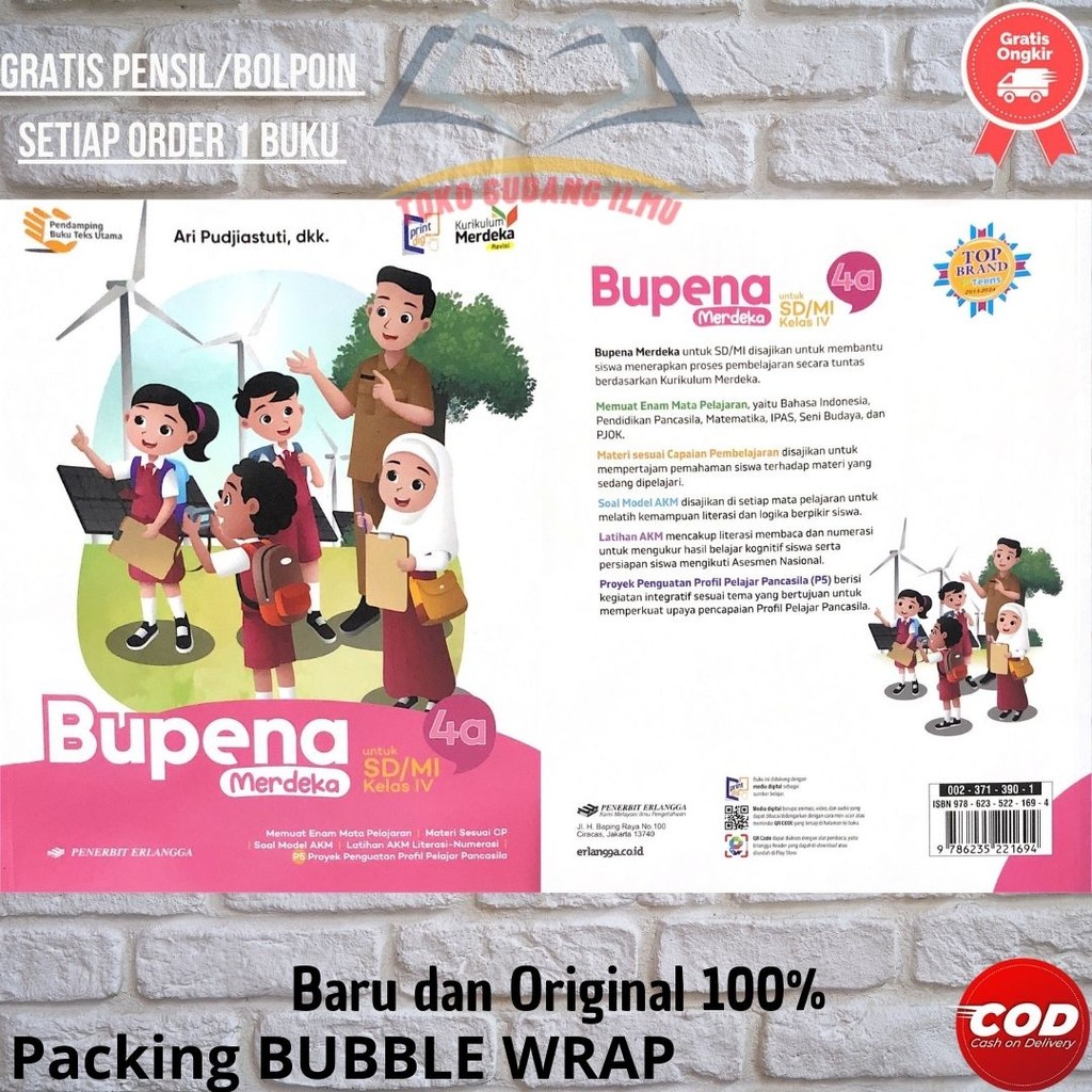 Jual TERBARU BUPENA SD/MI Kelas 4 IV 4A 4B 4C 4D Penerbit Erlangga ...