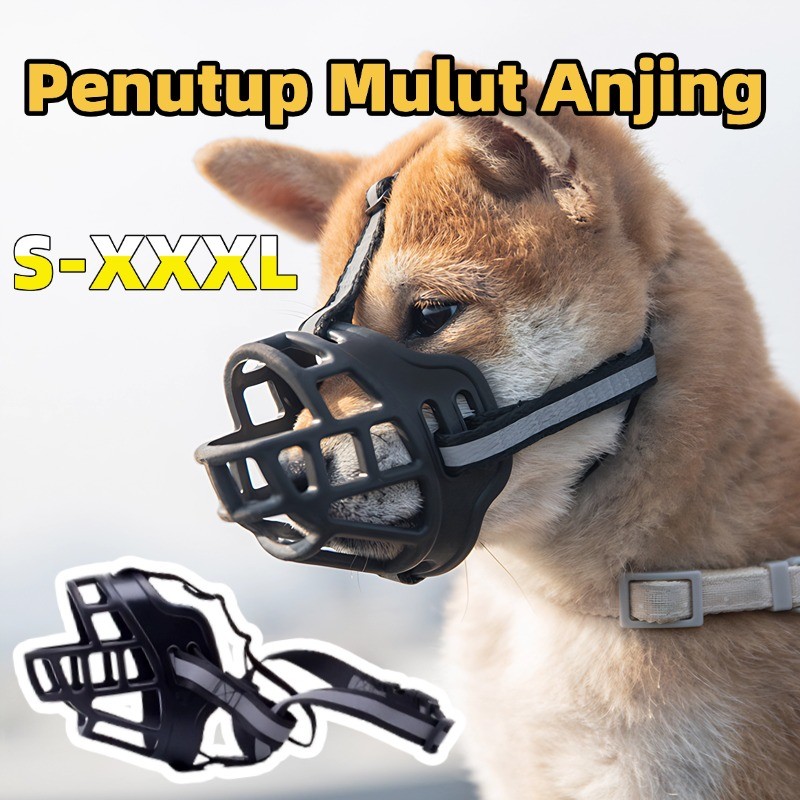 Jual Penutup Mulut Anjing / Dog Muzzle Mouth Cover / Anti Gonggong Dan ...