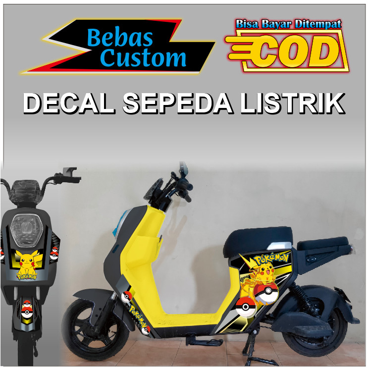 Jual M60 DECAL CUSTOM STIKER sepeda listrik dan motor listrik uwinfly ...