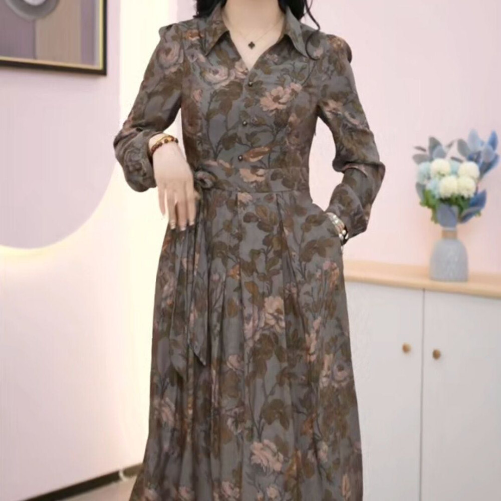 Jual Gaun Lengan Panjang | Bermotif Cetak Cantik | Original By CHICMORE ...