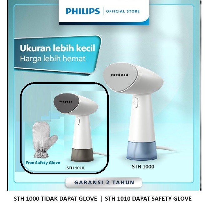 Jual Setrika Uap Tangan Philips Handheld Steamer STH1000 Strika Uap STH ...