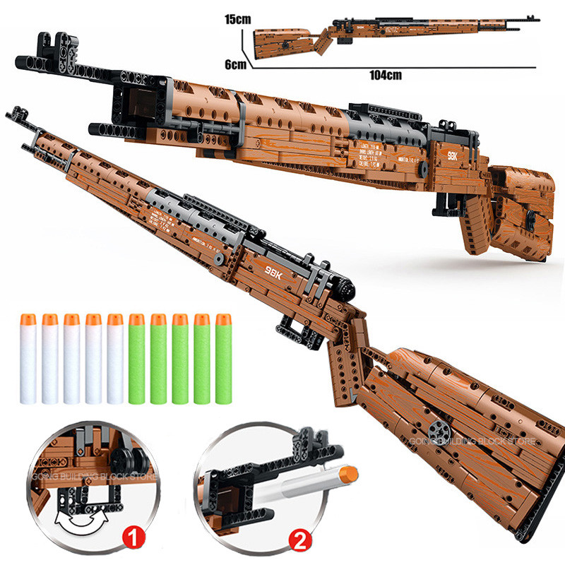 Jual 1028PCS WW2 Series KAR-98 Sniper Rifle Weapon Building Blocks ...