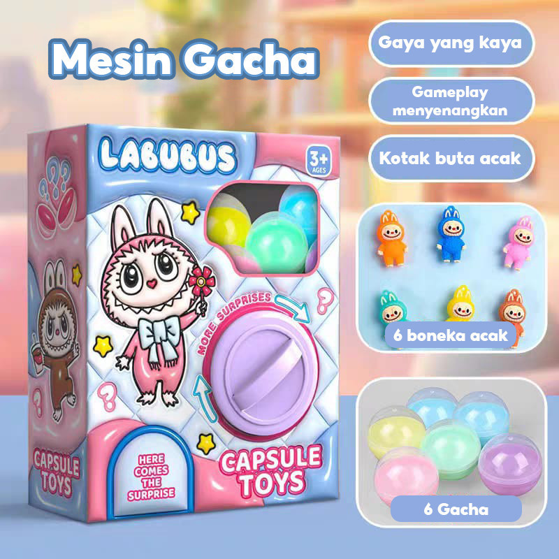 Jual topsmile - Mainan Gacha Box Karakter Labubu Bola Gift Karakter ...