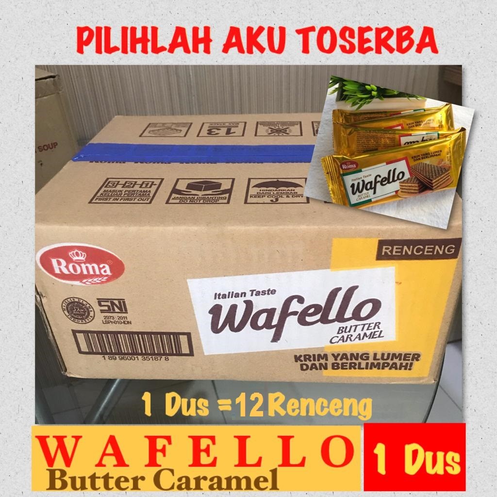 Jual Roma Wafello Butter Caramel RENCENG - ( HARGA 1 DUS ISI 12 RENCENG ...