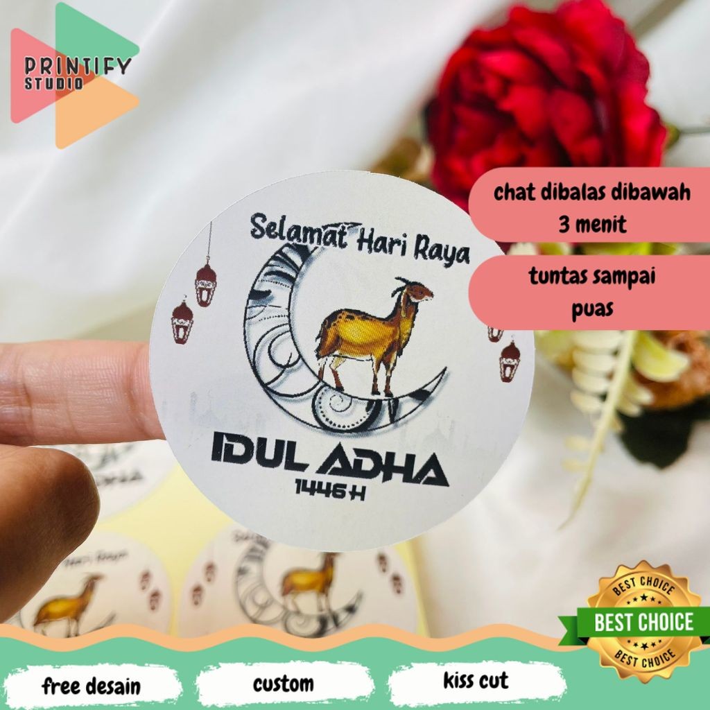 Jual Printify 5-8 Sticker Selamat Hari Raya Idul Adha | Lebaran Haji ...