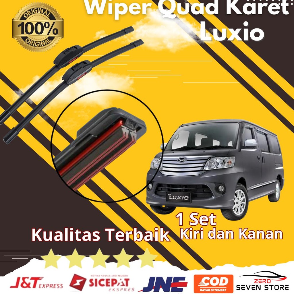 Jual Wiper Quad Karet 4 Karet Mobil Frameless Daihatsu Luxio Sepasang 2