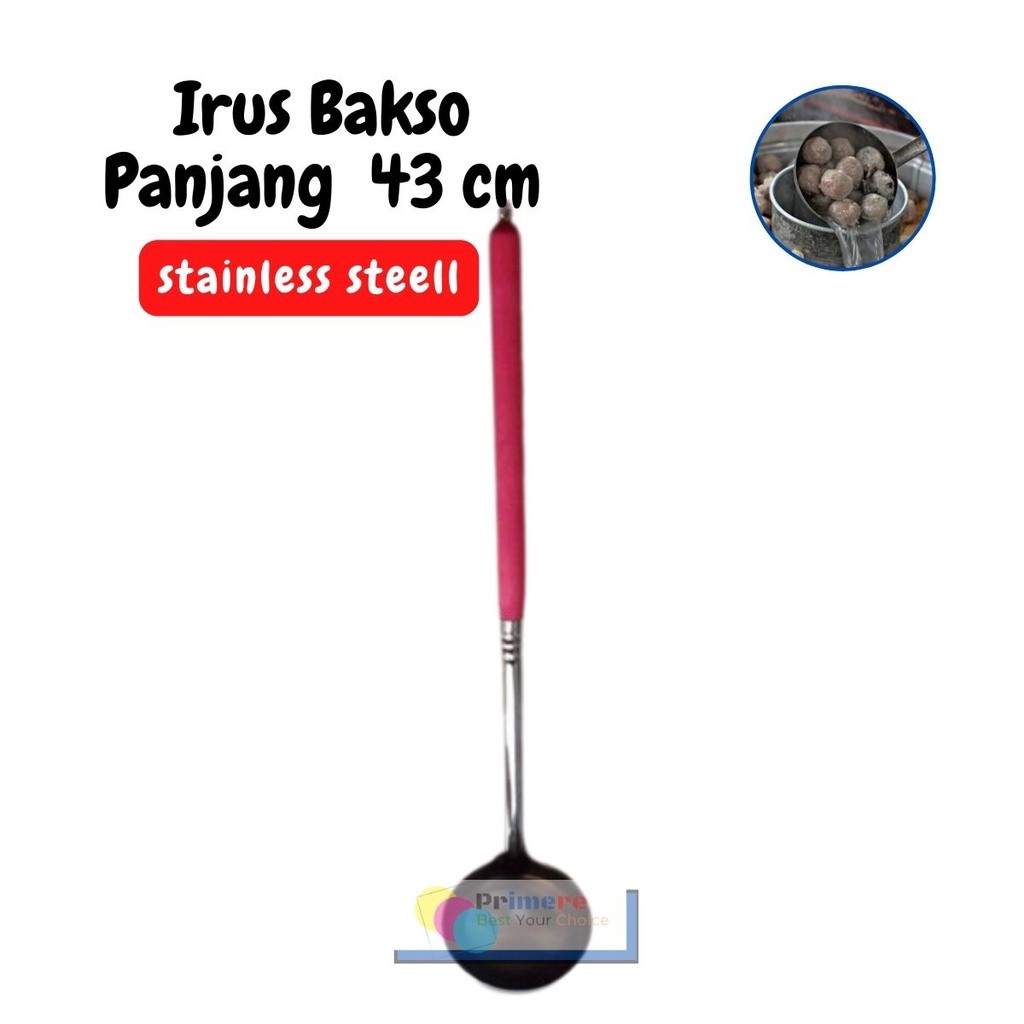 Jual Irus Bakso Stainless Tebal Gagang Kayu Panjang 43cm Jumbo | Shopee ...