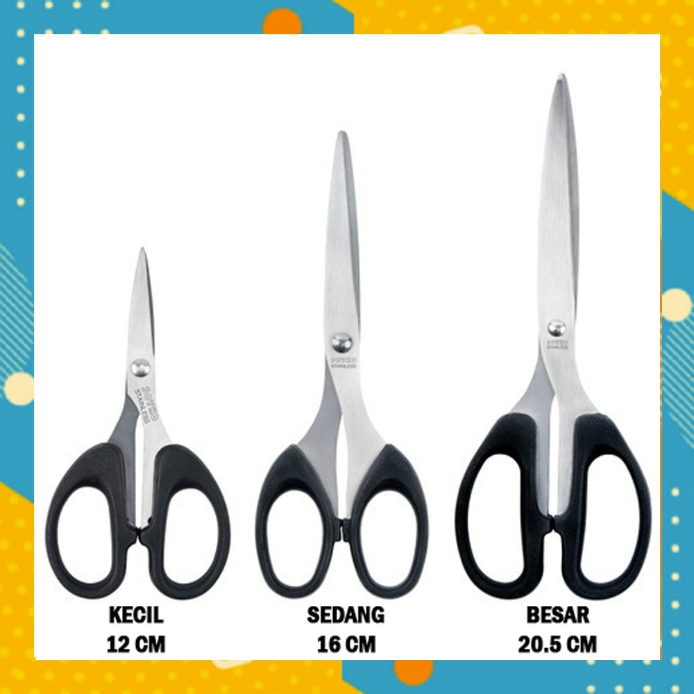 Jual Gunting Kertas Besar Sedang Kecil Tajam Murah Potong Kain Benang ...