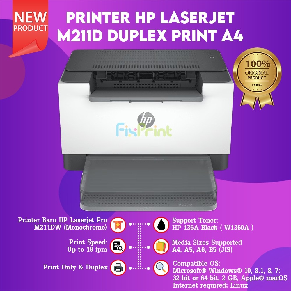 Jual FixPrint Printer LaserJet M211d New Duplex Print Only A4 Garansi ...