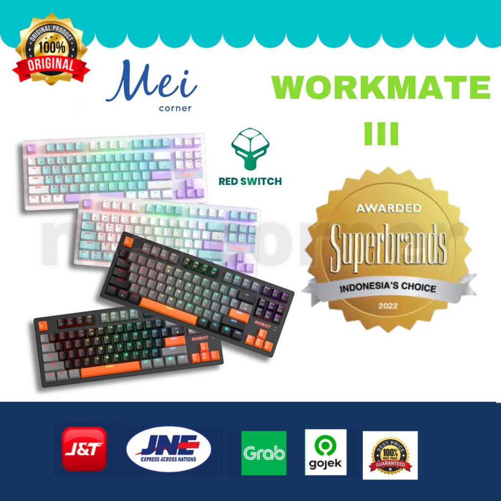 Jual ROBOT WORKMATE III Keyboard RGB unlimited Mechanical Wired ...