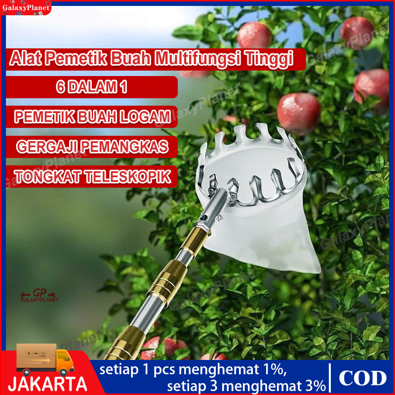 Jual 6M 6/5in1 Tongkat Panjang Untuk Petik Buah metal fruit picker Alat Petik Buah Tongkat ...