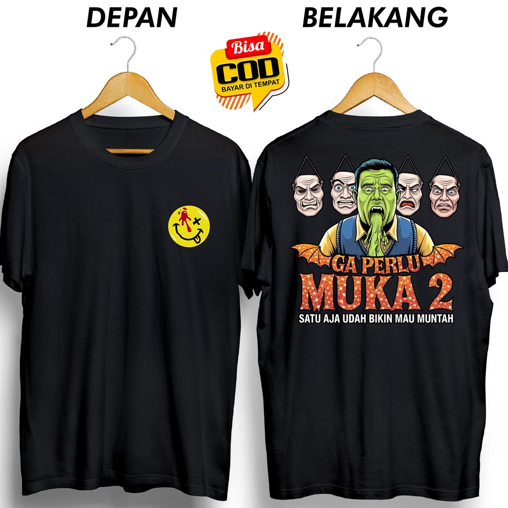 Jual KAOS GA PERLU MUKA DUA SATU AJA BIKIN MAU MUNTAH DB | Shopee Indonesia