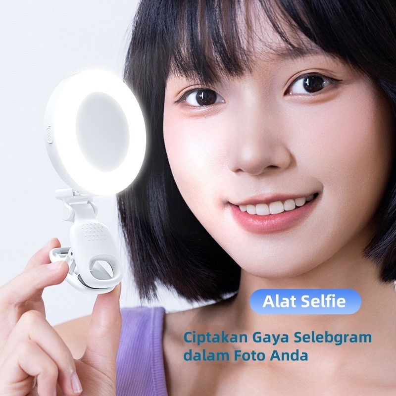 Jual Lampu Selfie Portabel dengan Cermin Mini, Lampu LED Bulat untuk ...