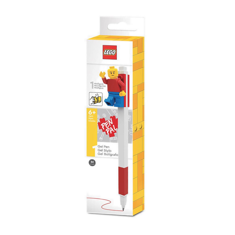 Jual LEGO® Pen Pal Gel Pen with Minifigure Red - 52602 | Shopee Indonesia