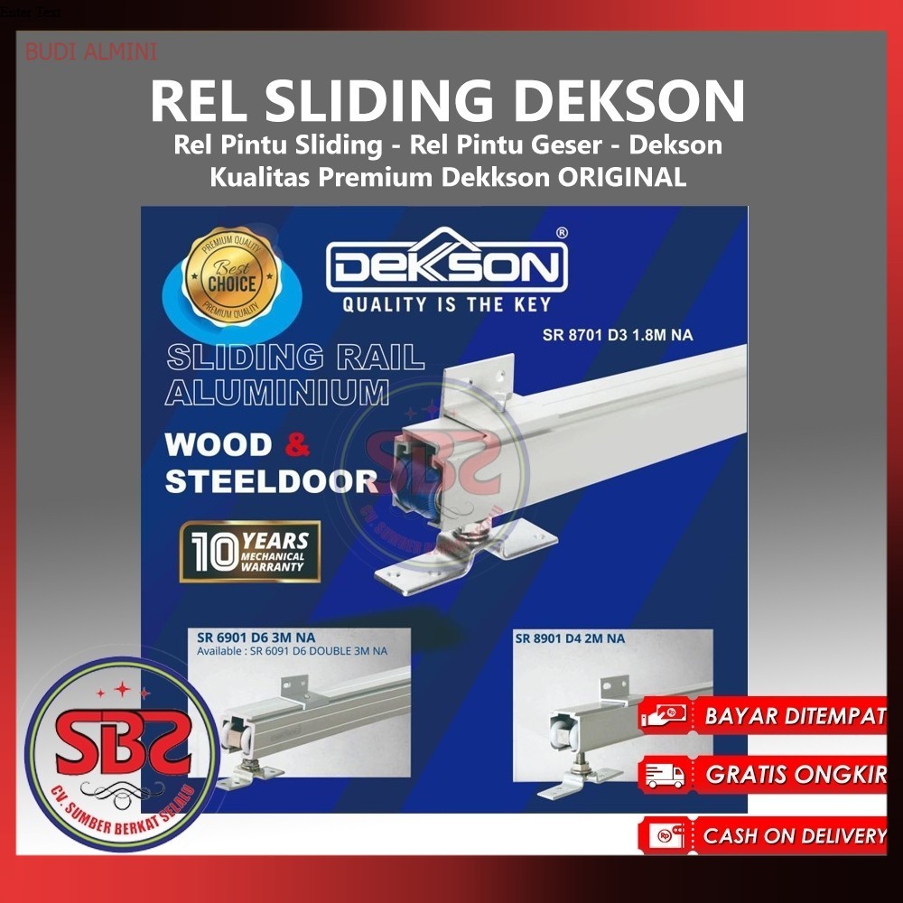 Jual DEKKSON / DEKSON Rel Sliding Track Dekkson Pintu Kayu Aluminium ...