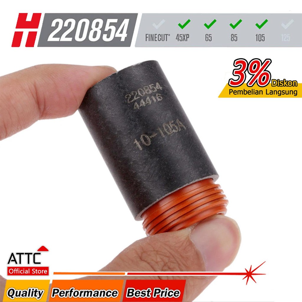 Jual 220854 Retaining Cap Mesin Las Plasma Cutting Hypertherm Duramax ...