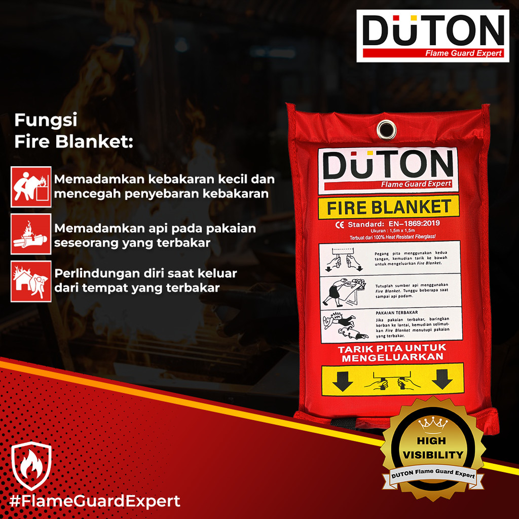 Jual Fire Blanket / Selimut Api 1,8 x 1,8 m | Shopee Indonesia