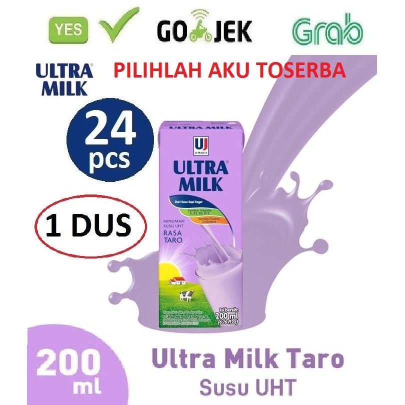 Jual Susu Ultra TARO 200 ml - 1 DUS ISI 24 pcs | Shopee Indonesia