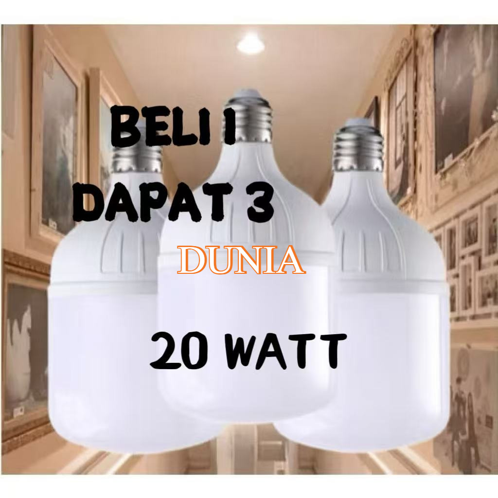 Jual LAMPU Promo Beli 1 Dapat 3 Lampu Led Jumbo 20Watt | Shopee Indonesia