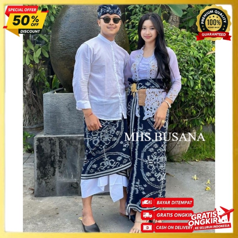 Jual Set Busana Adat Bali Kamen Selendang Saput Tenunan Blanket Motif ...