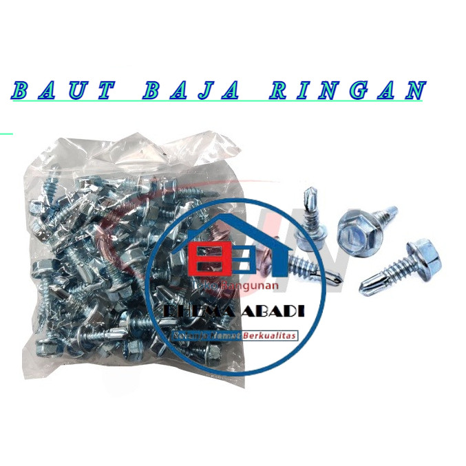 Jual RHEMA Baut Baja Ringan 10 X 16 Isi 50 Pcs Perbungkus Baut Sekrup ...